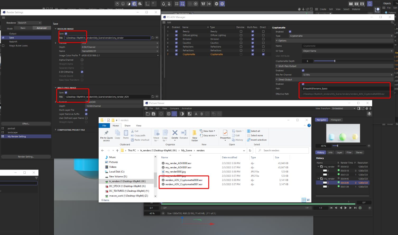 How to use Redshift Cryptomatte AOVs with Team Render?