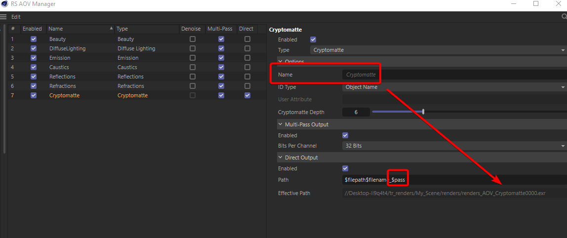 How to use Redshift Cryptomatte AOVs with Team Render?