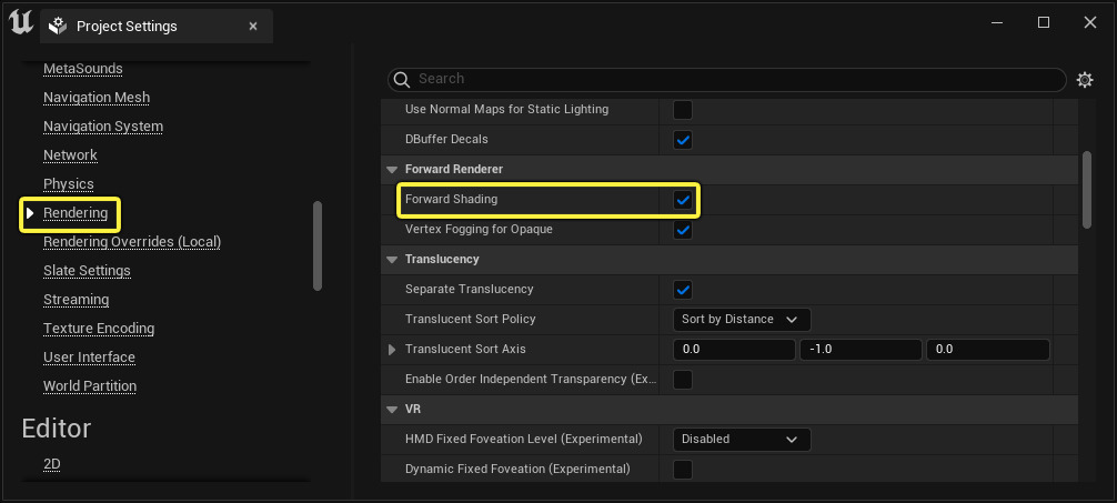 Forward Shading Renderer for VR in Unreal Engine 5 | iRender
