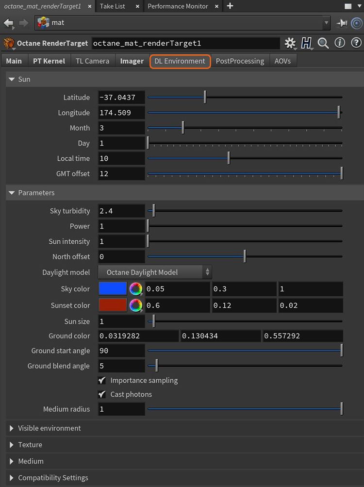 Understanding basic Octane Environment lights for Houdini | Octane Cloud Rendering