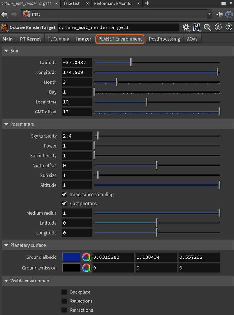 Understanding basic Octane Environment lights for Houdini | Octane Cloud Rendering