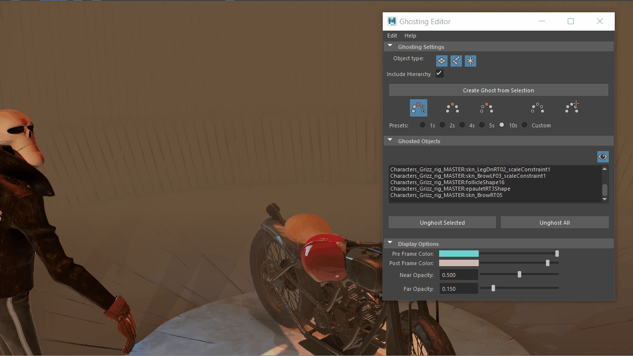 Create an impressive scene of ghosts with the Ghosting Editor in Maya | Maya Render Farm