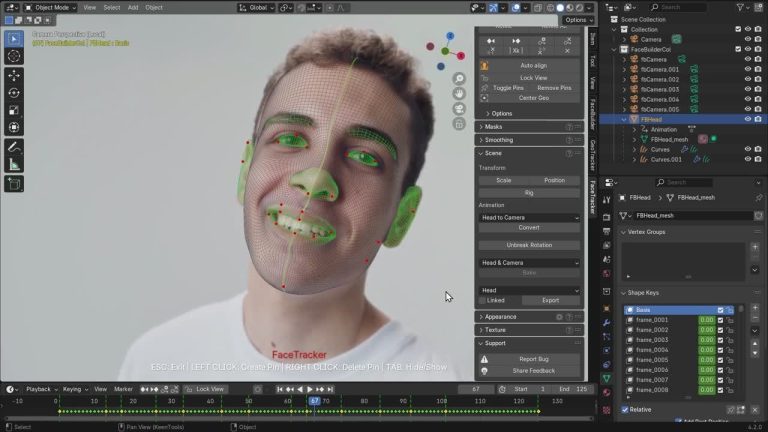 FaceTracker for Blender: Get easy access to professional face tracking ...