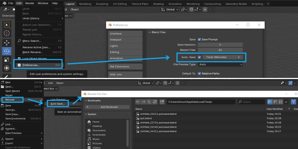 How to recover data after crashes in Blender? | Blender Render farm