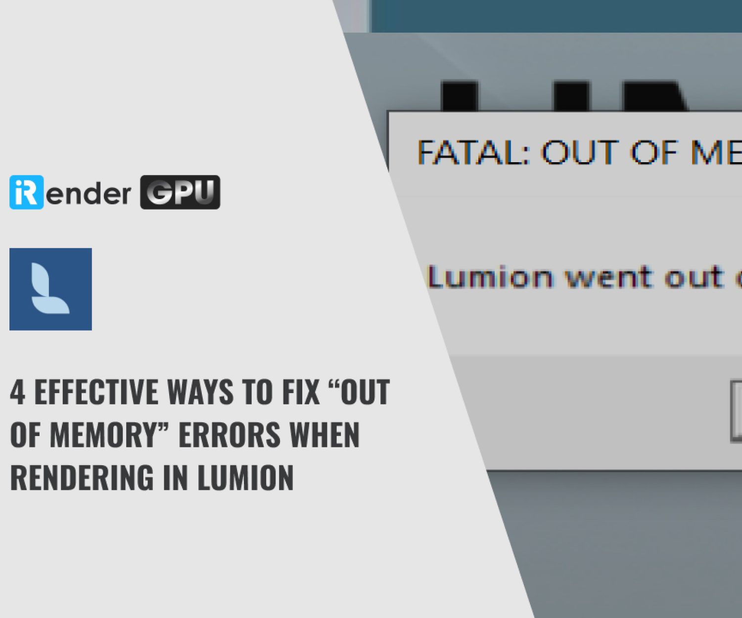 How to fix render errors or slow performance in Lumion?